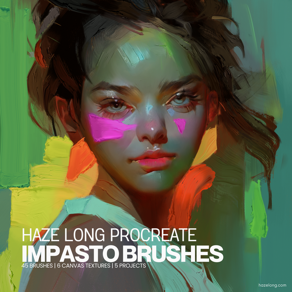 Haze Long Procreate Impasto Brush Pack 2025