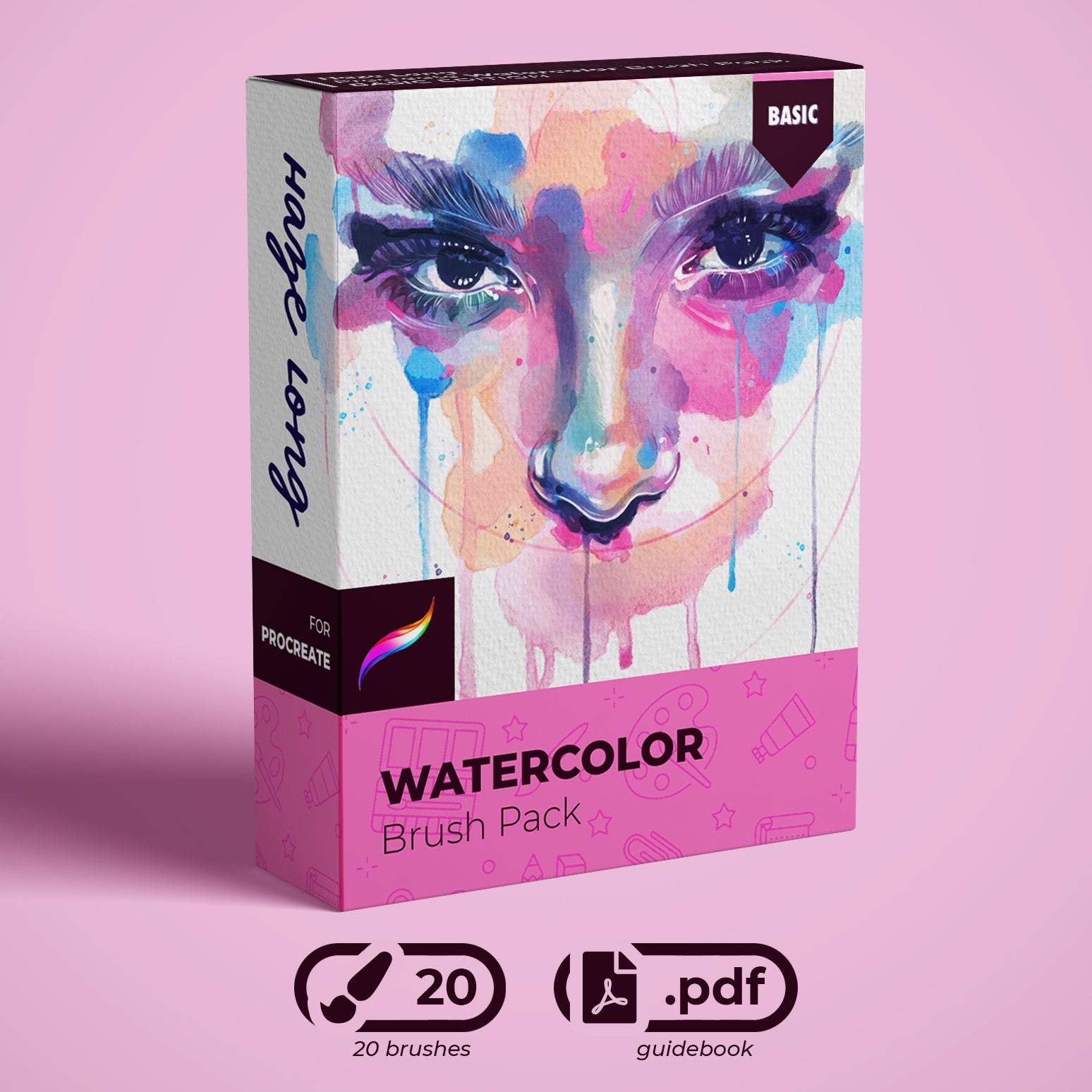 Haze Long Procreate V2 Watercolor Brush Pack